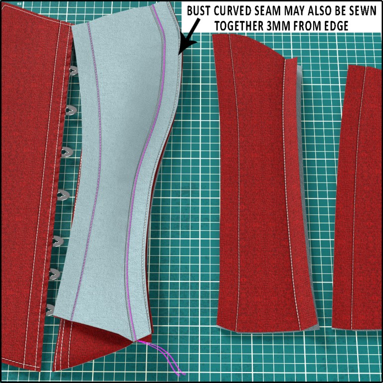 Corset Construction -Basting Corset Panels - Timeless Templates